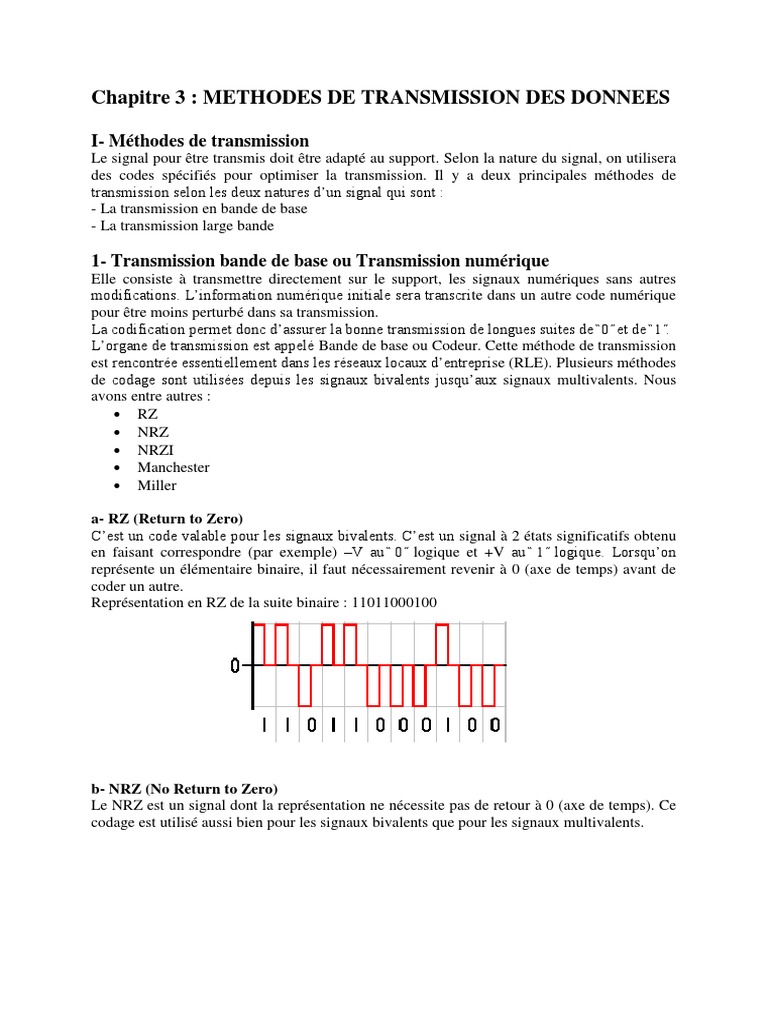 Chapitre 3 téléinformatique | PDF