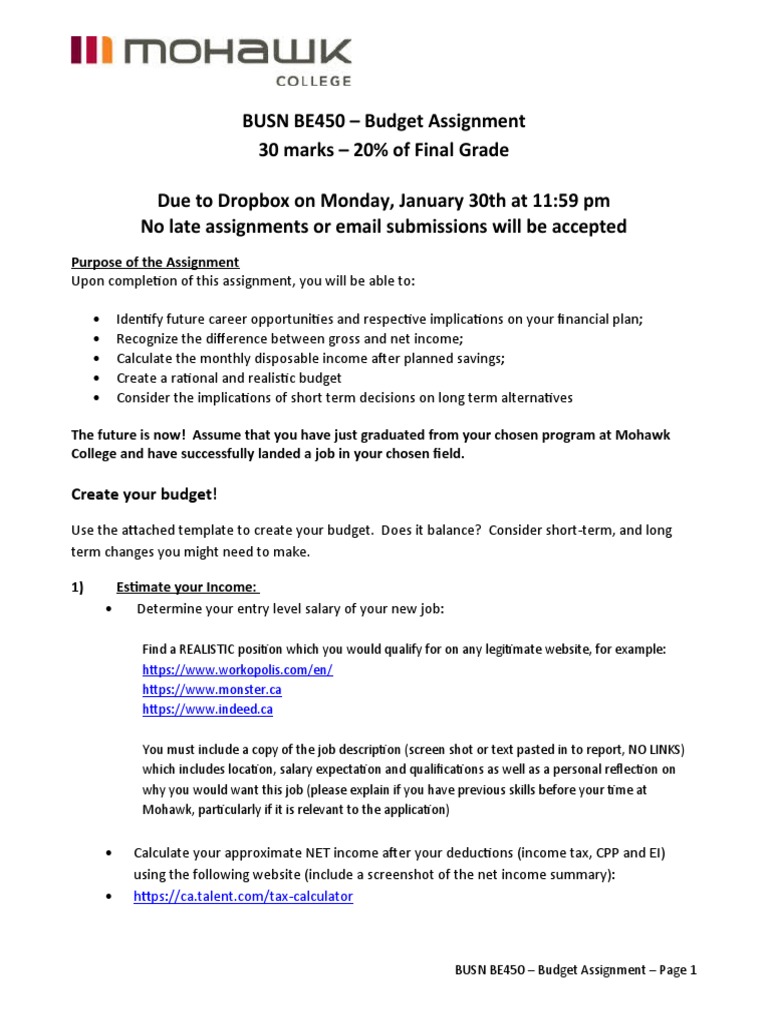1 Budget assignment PDF