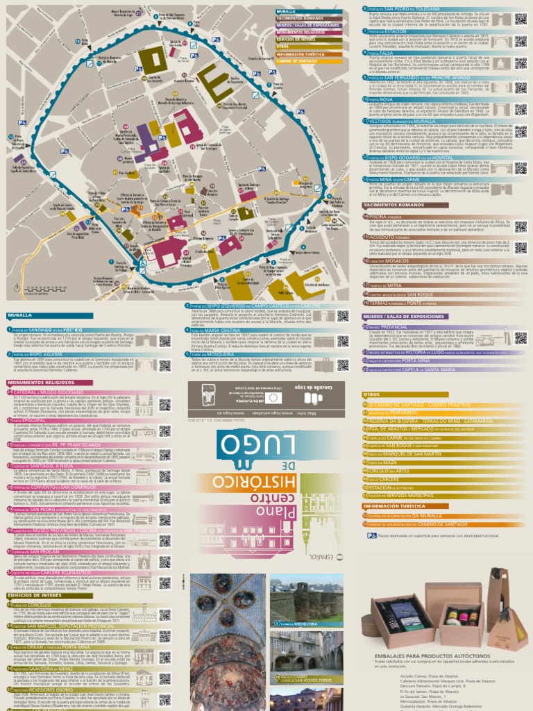 Mapa Turístico de Lugo y Patrimonio Histórico | PDF | Santiago de ...