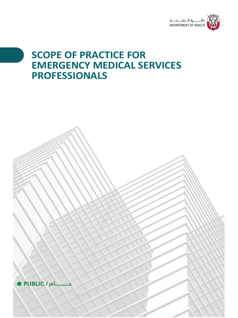 Scope of Practice For Emergency Medical Services Professionals | PDF