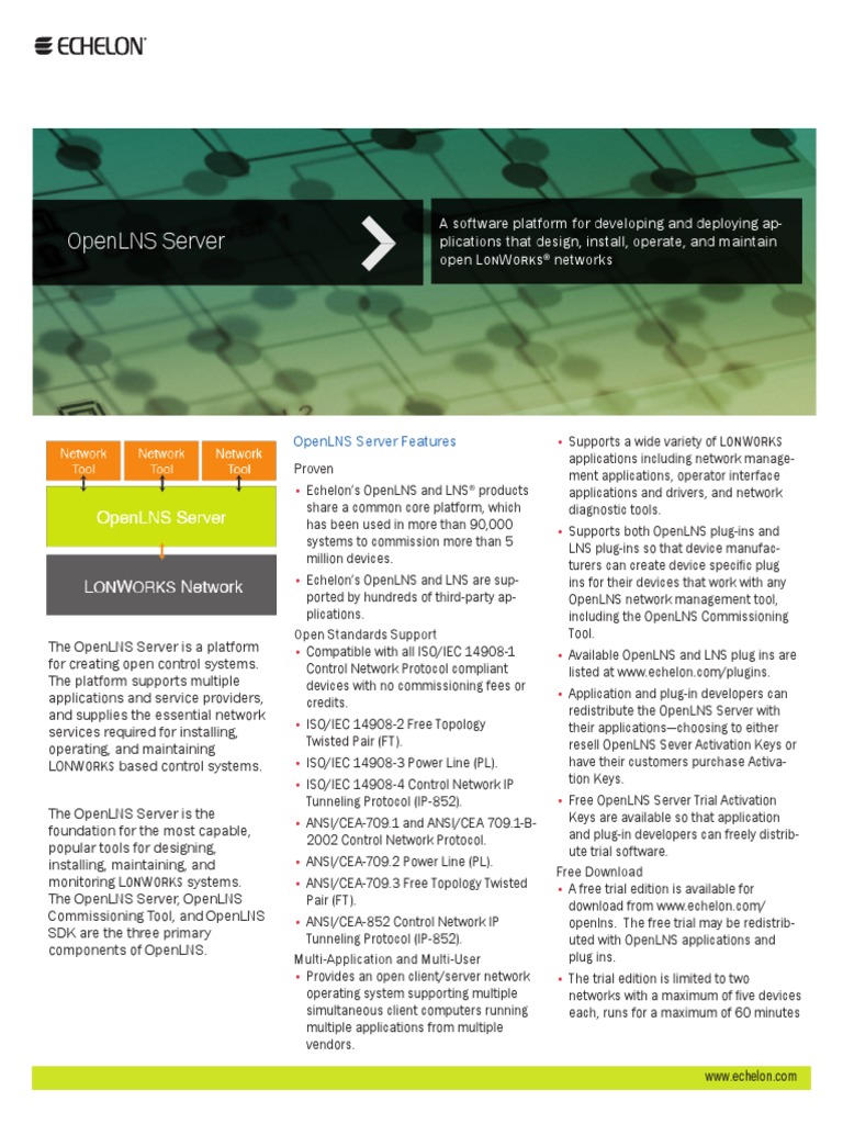 OpenLNS Server Datasheet | PDF