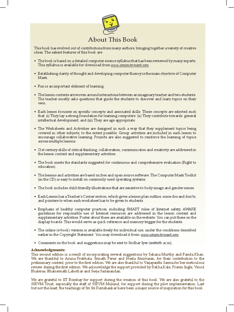 Computer Masti Book 4-4 | PDF | Learning | Thought