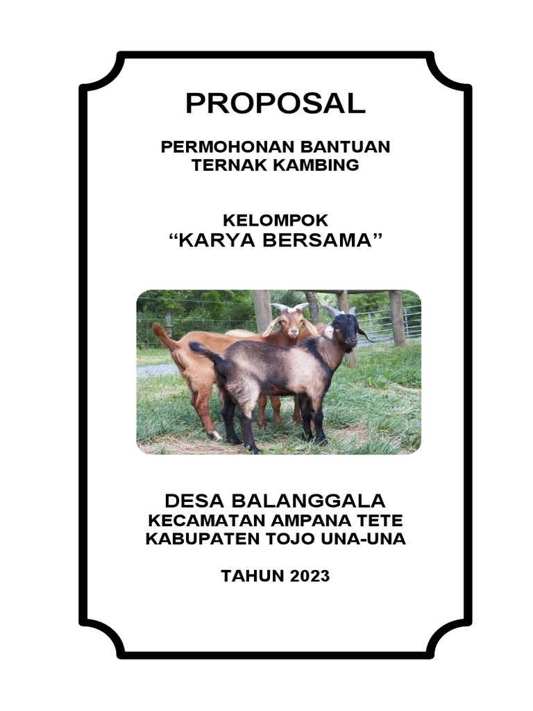 Proposal Permohonan Bantuan Ternak Kambing Karya Bersama | PDF