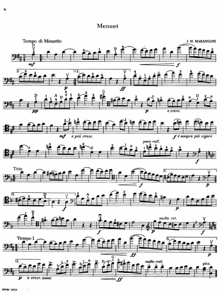 Marangoni - Menuet | PDF