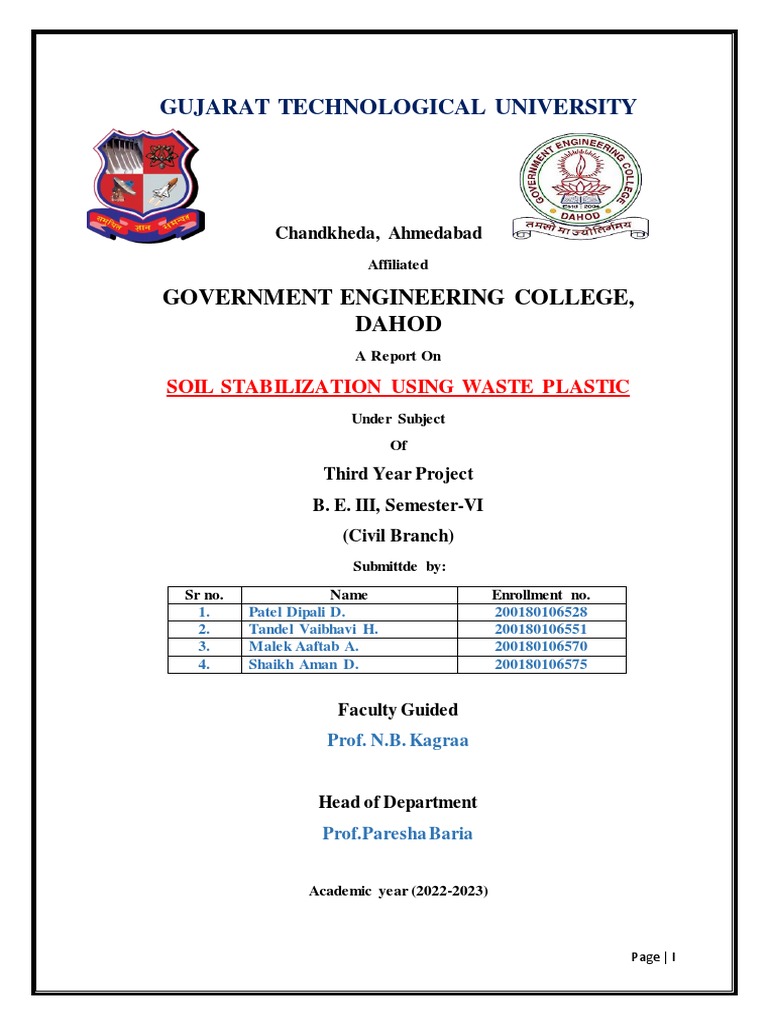 Soil Stabilization with Waste Plastic | PDF | Plastic | Waste Management