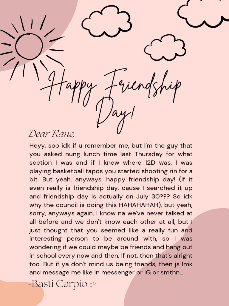 This Is The Letter Na Delay Happy Friendship Day | PDF