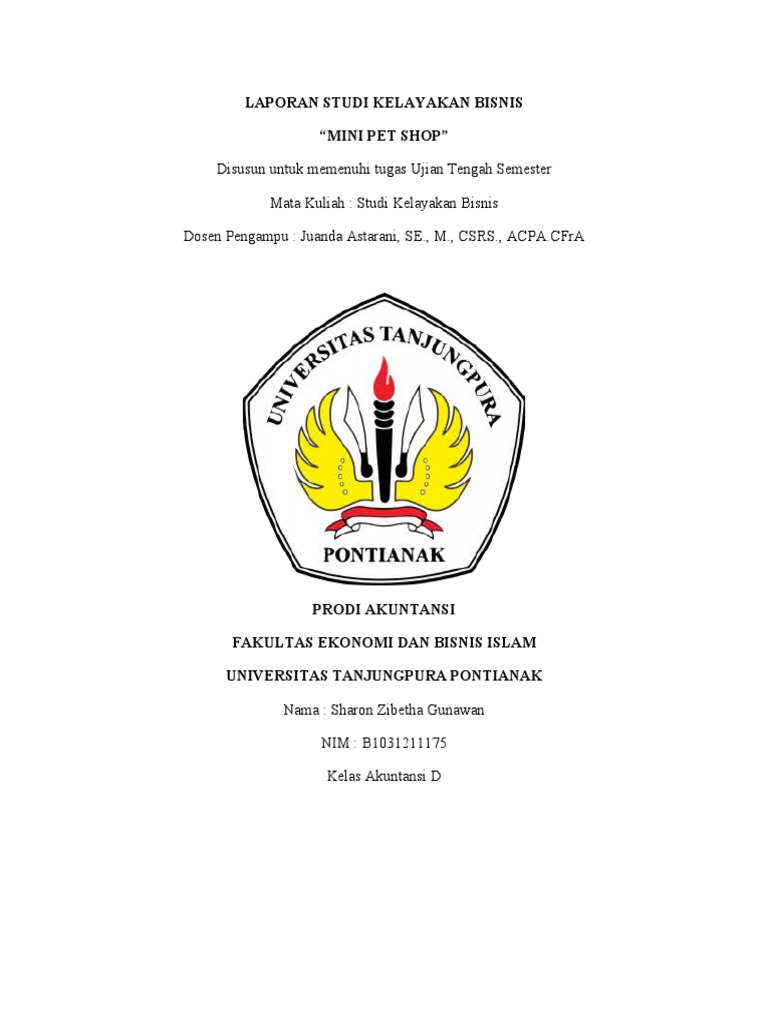 Studi Kelayakan Mini Pet Shop Pontianak | PDF | Bisnis