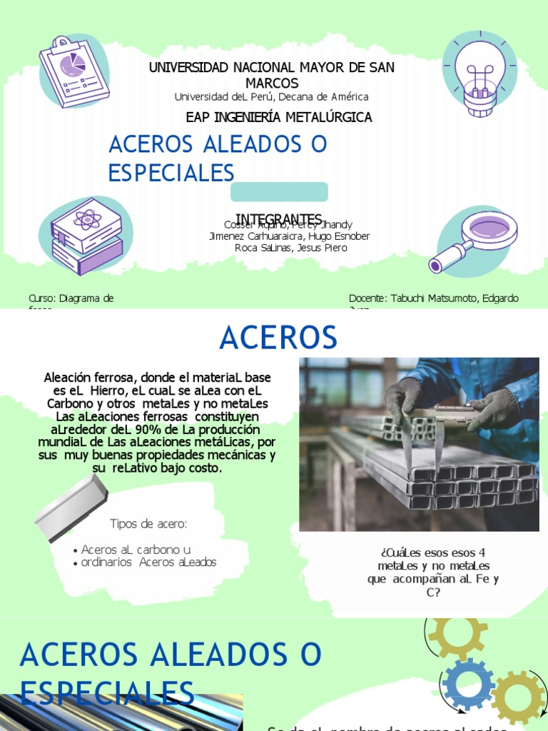 Aceros Aleados o Especiales | PDF | Aleación | Acero