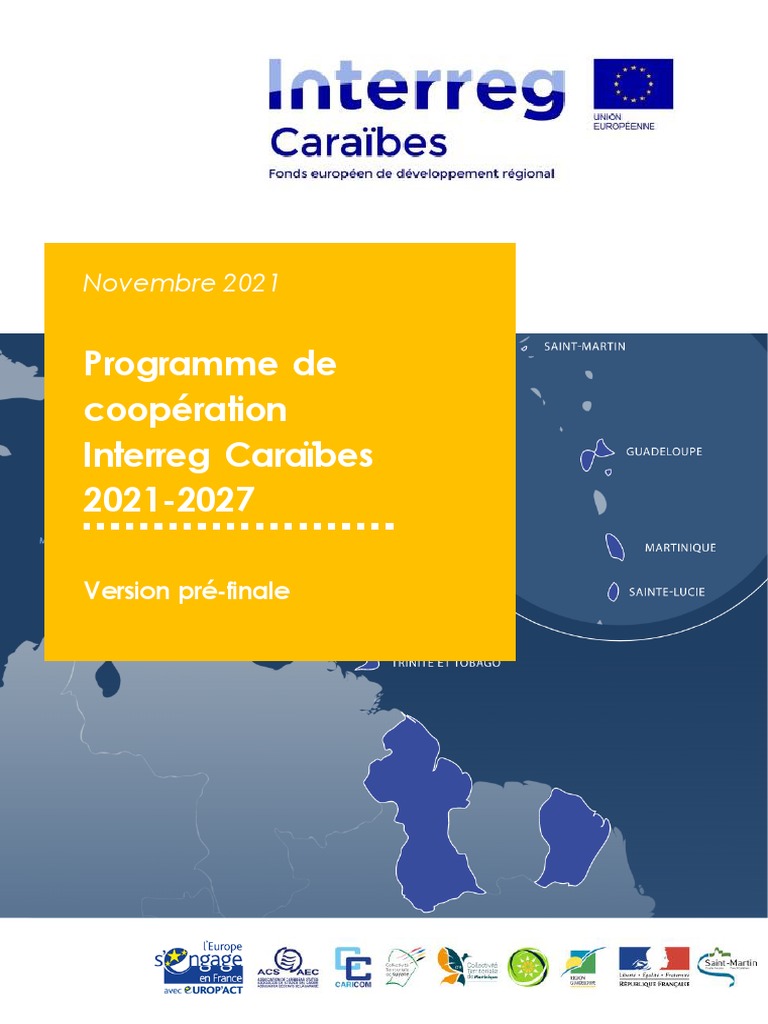 Programme Interreg Caraïbes 2021-2027 | PDF | Union européenne | SIDA