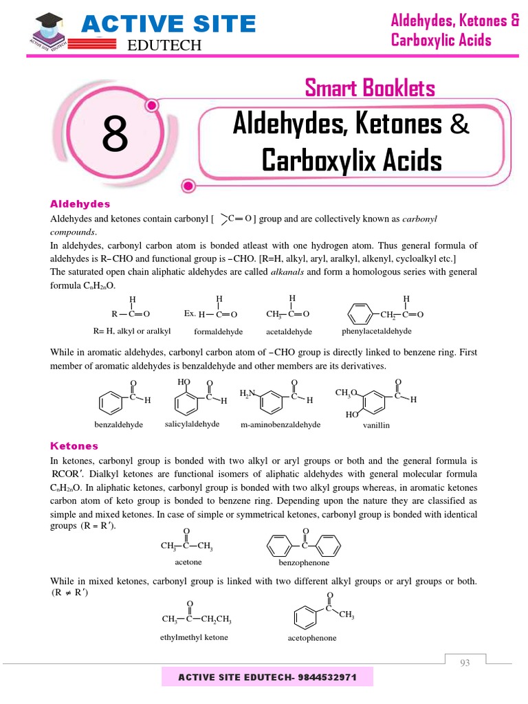 Aldehydes, Ketones and Carboxylic Acids | PDF