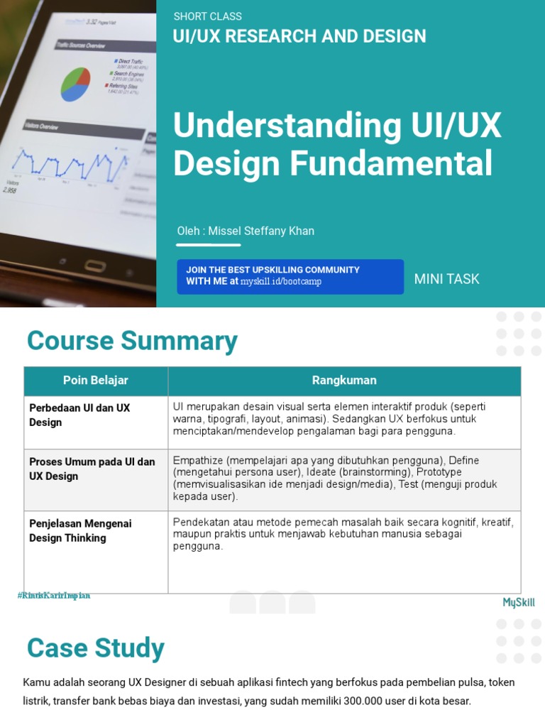 Case Study UIUX Intro SC 11 Mei 2023 by Missel S Khan | PDF