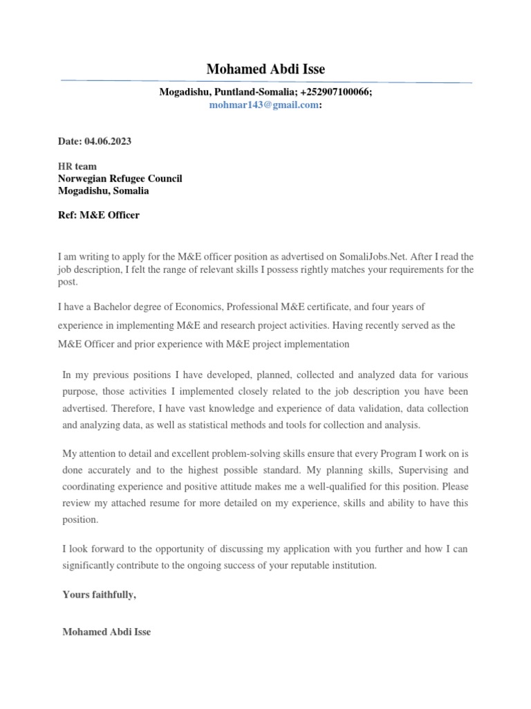 Cover Letter Nrc | PDF