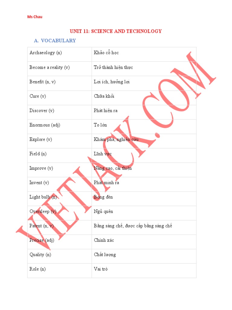 Unit 11 Science and Technology | PDF