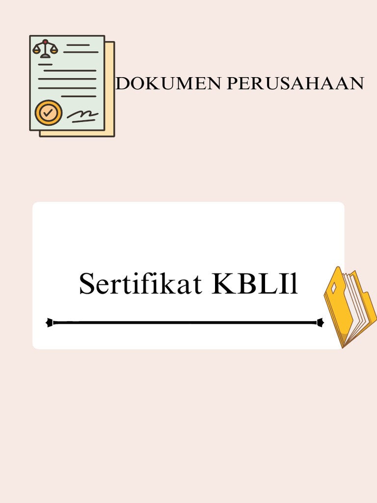 Cover SertifikaT KBLI | PDF