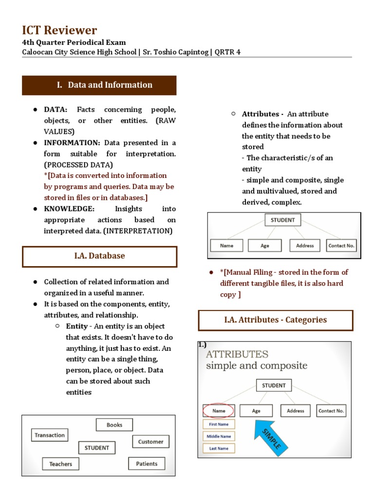 Ict 9 | PDF | Databases | Computer Data Storage