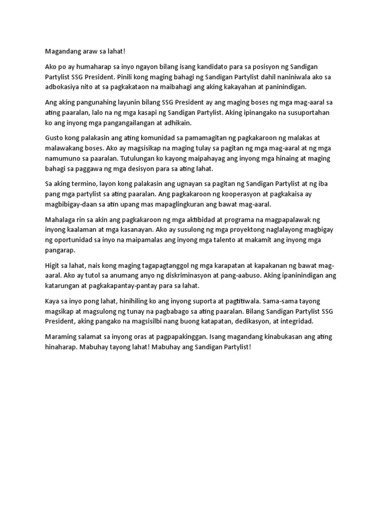 Magandang Araw Sa Lahat | PDF