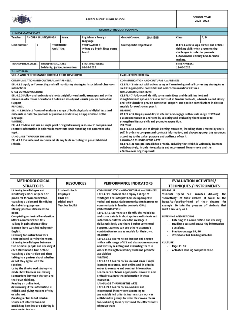 Unit 6 10TH Grade | PDF