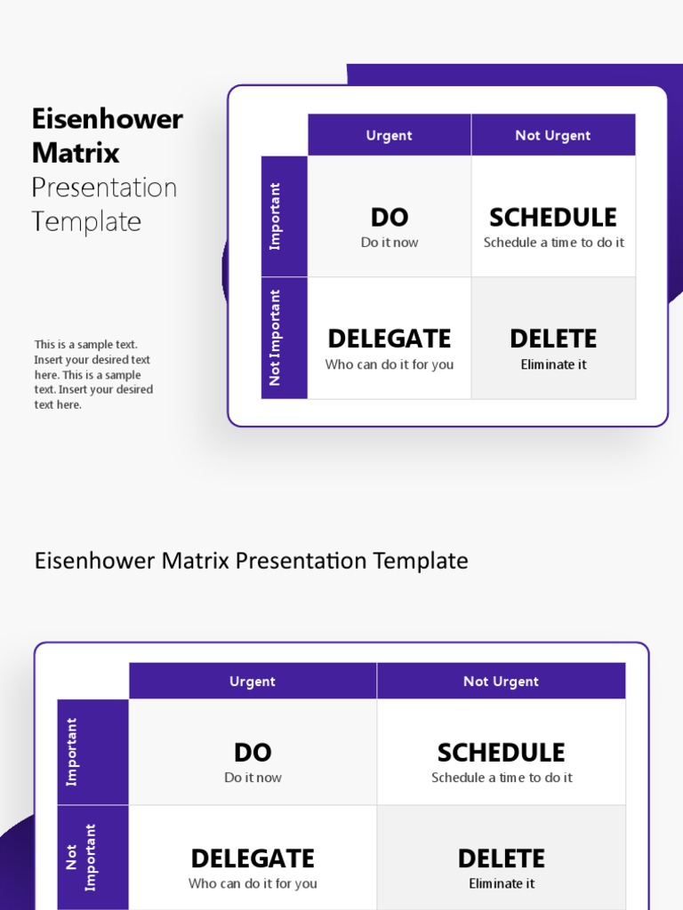 Eisenhower Matrix | PDF