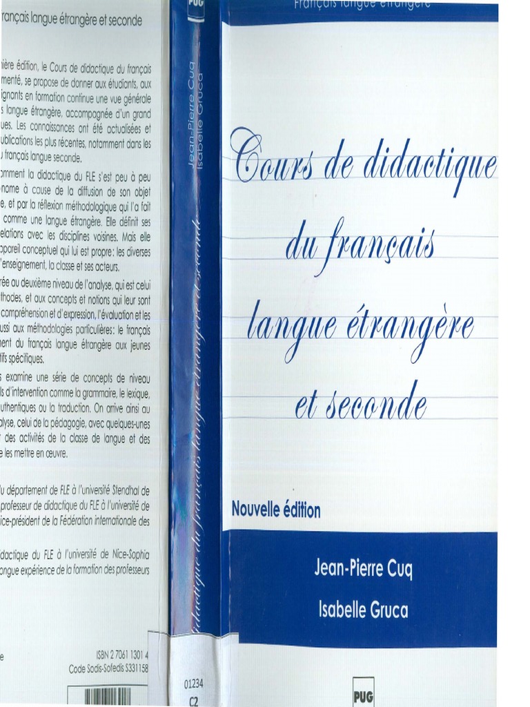 Cours de Didactique Du FLE&FLS - CUQ&GRUCA | PDF
