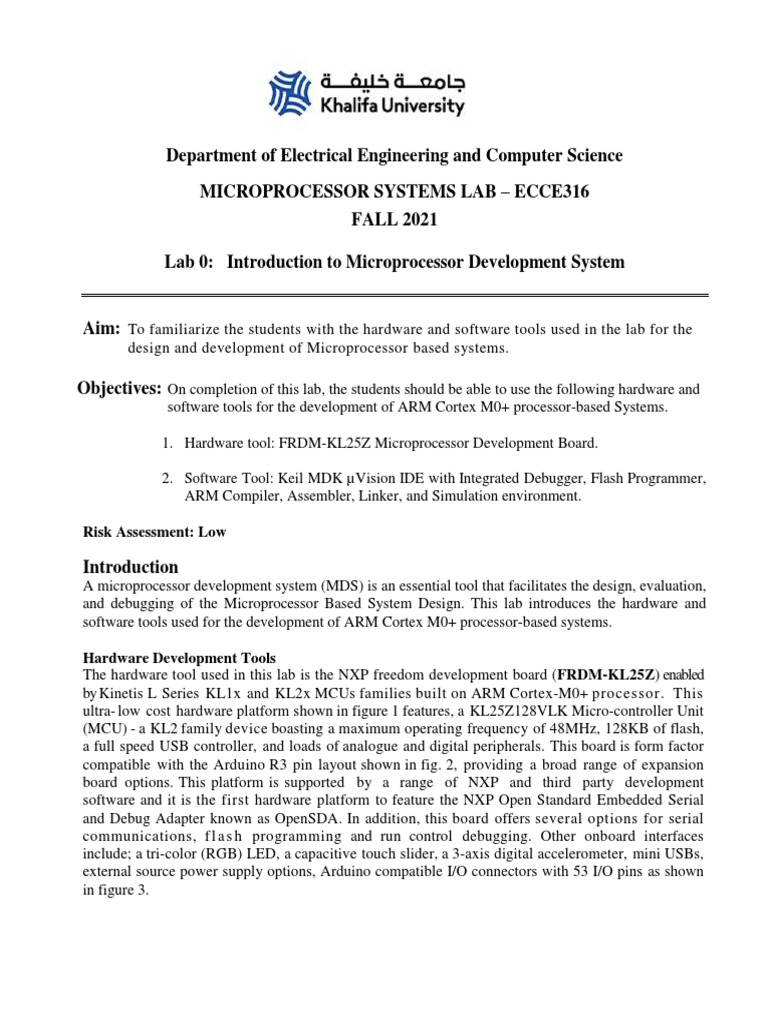 ECCE316 - Lab0 - Introduction To Micrprocssor Development System | PDF