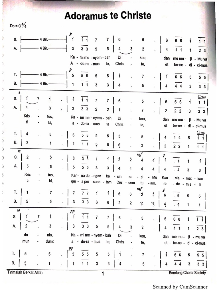 Adoramus Te Christe | PDF