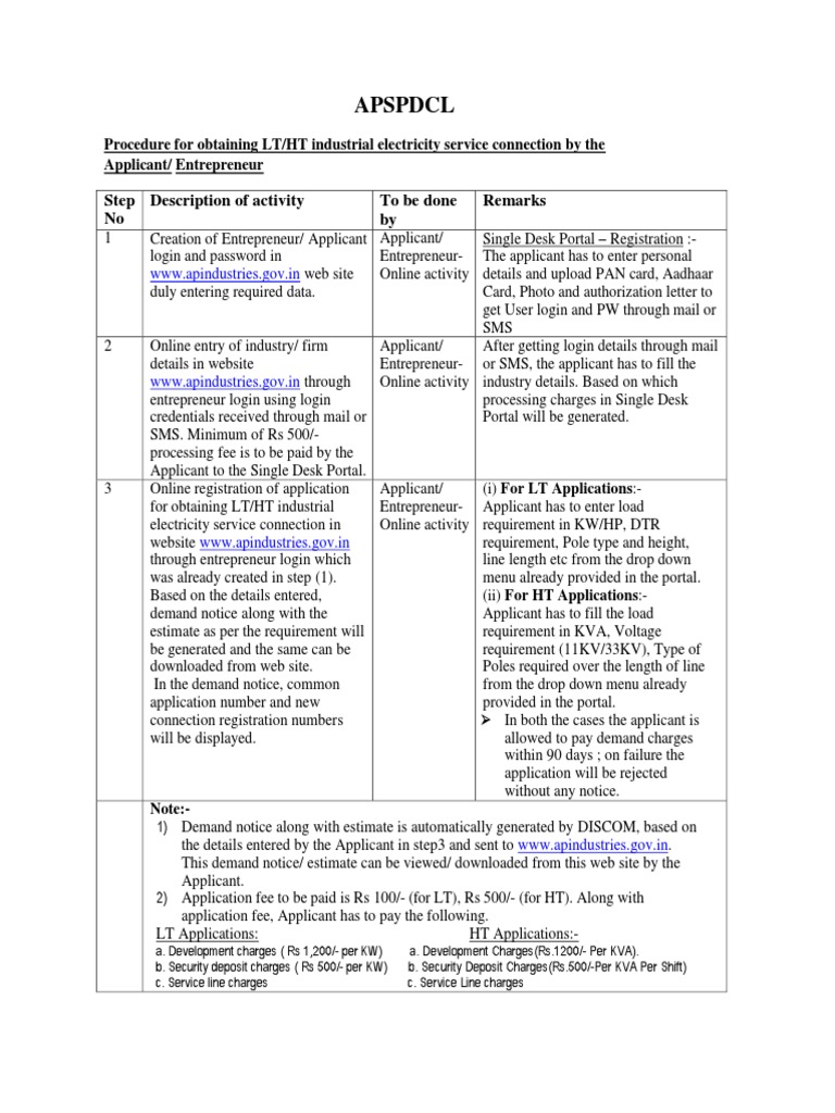 Procedure For Obtaining Electrical Connection | PDF | Finance & Money ...
