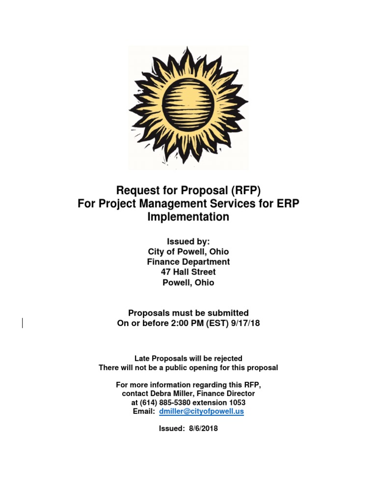 Project Manager RFP | PDF