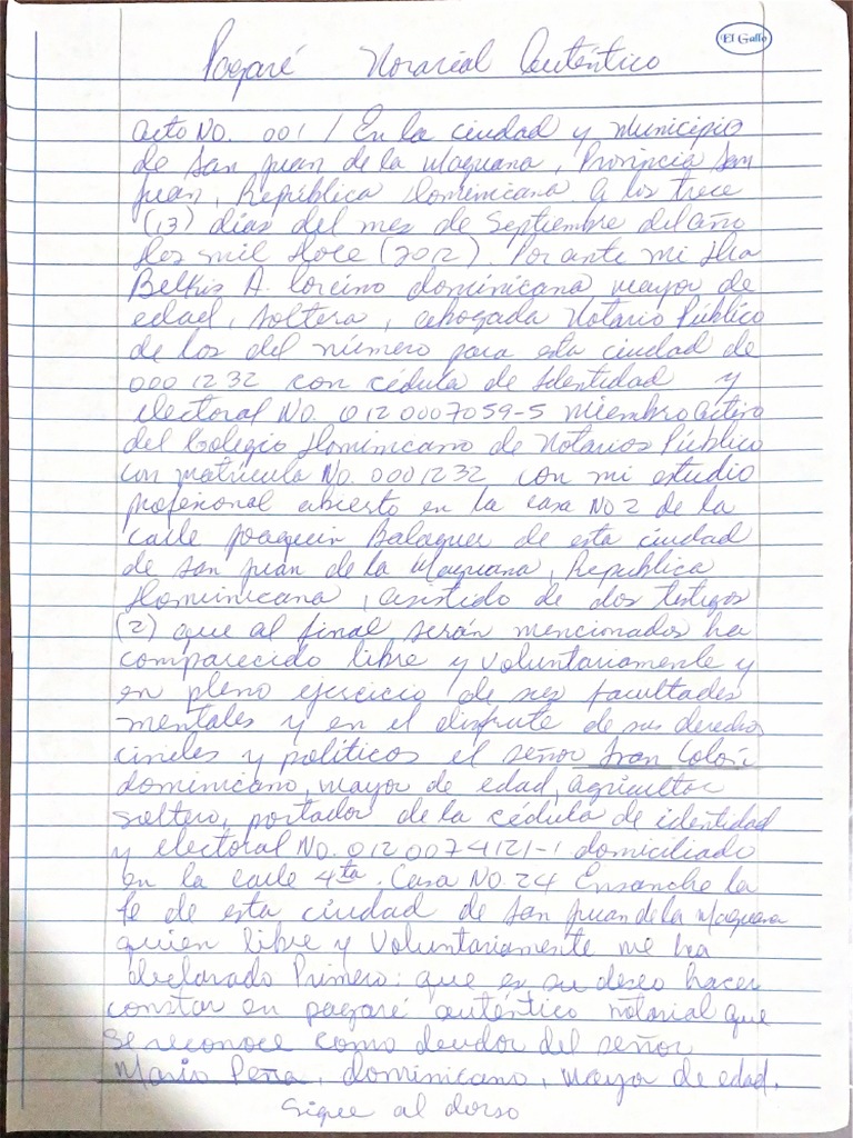 Pagaré Notarial | PDF