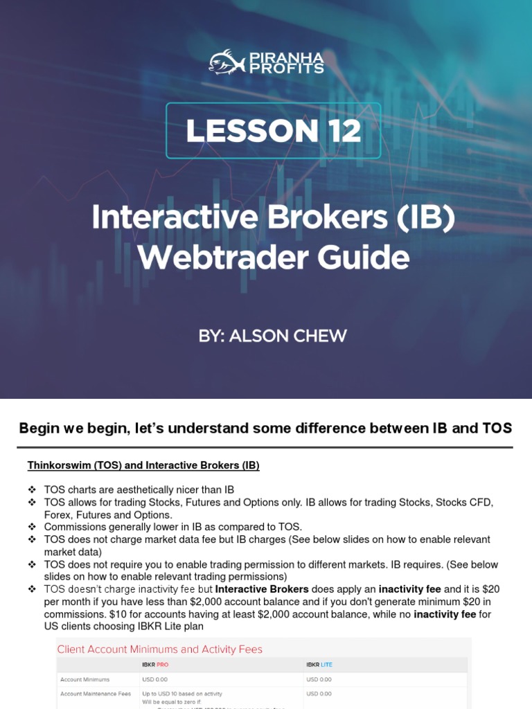 Interactive Brokers (IB) Webtrader Guide | PDF