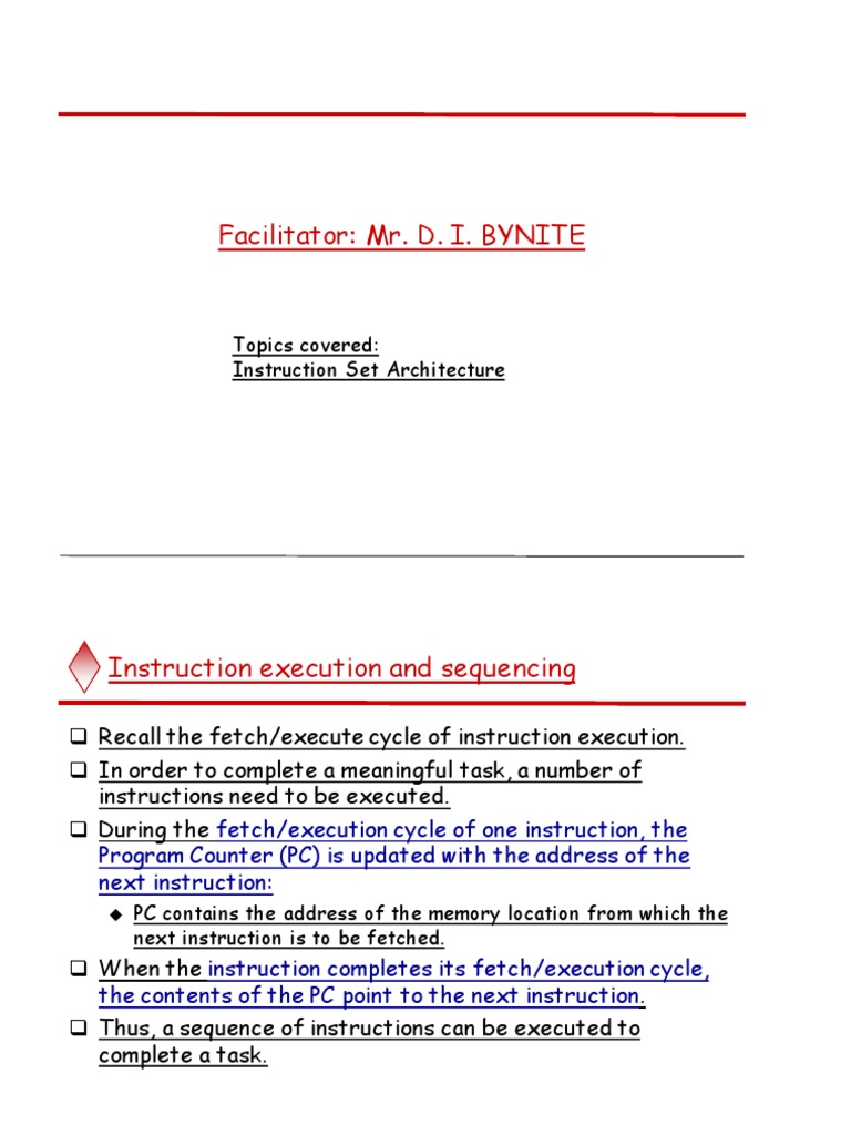 Lecture 03 - Instruction Set Architecture | PDF | Assembly Language ... Lecture 03 - Instruction Set Architecture | PDF | Assembly Language ...