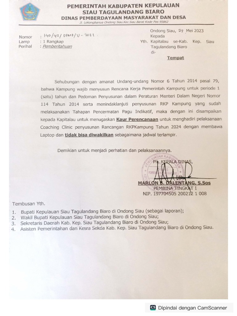 Surat Coaching Klinik | PDF