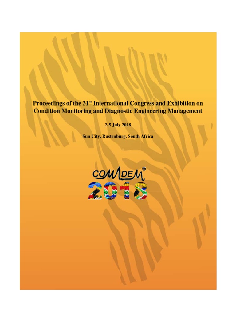 Comadem 2018 Proceedings | PDF