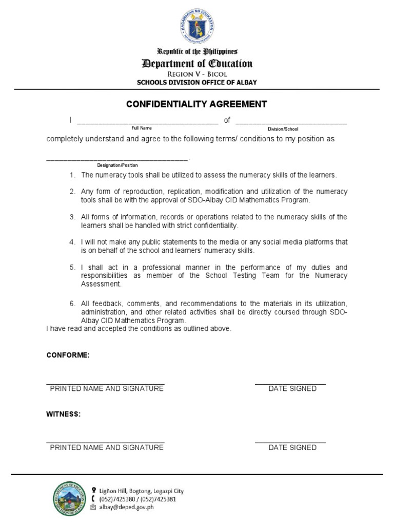 ALNAT Confidentiality Agreement | PDF