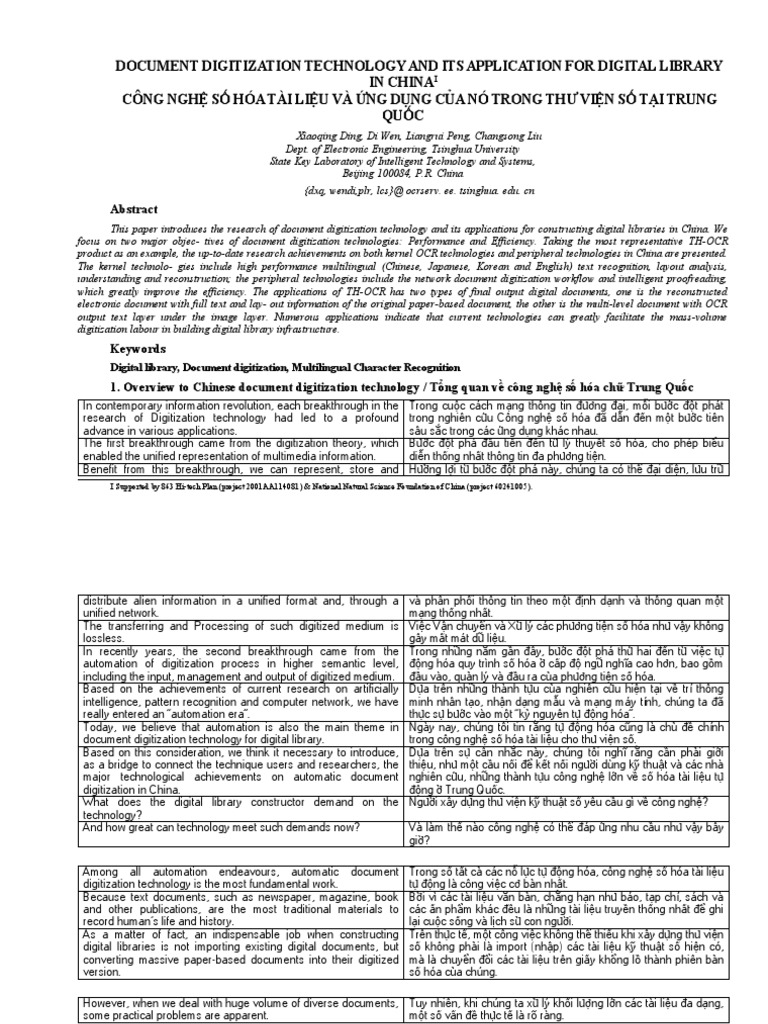 Document Digitization Technology and Its Application For Digital Library in China | PDF ...