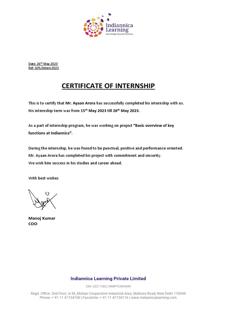 Experience Letter | PDF