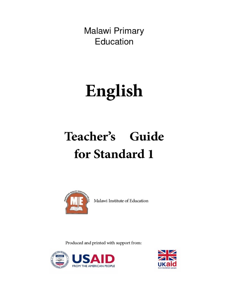 STD 1 English Teacher's Guide Final | PDF