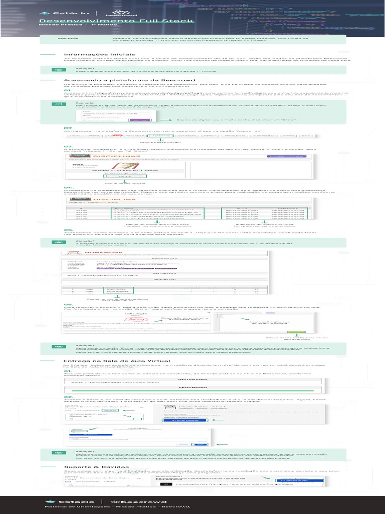 OrientacoesparaaMissaoPratica Beecrowd | PDF | Informática