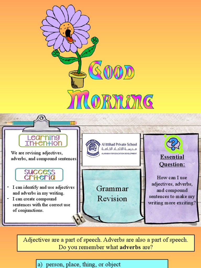 Grammar Revision: Adjectives & Adverbs | PDF | Adverb | Part Of Speech