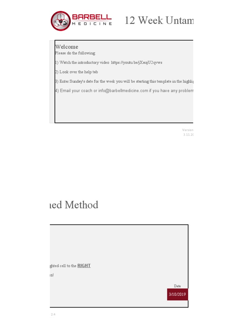 12-Week Untamed Strength Program | PDF | Strength Training | Calorie