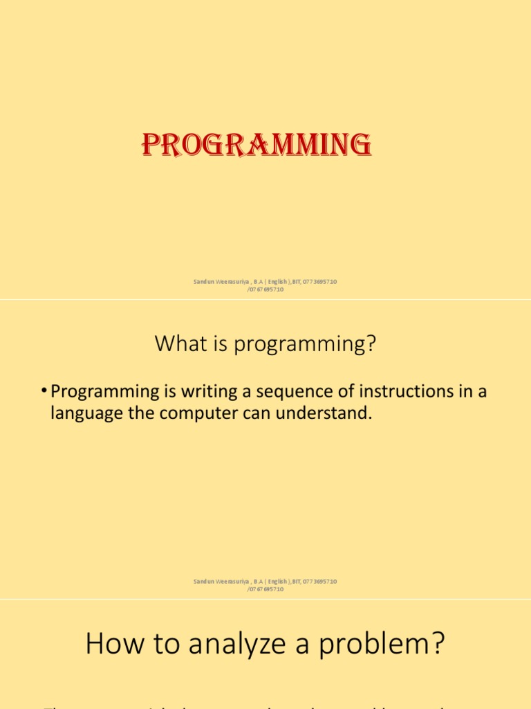 Programming Pdf