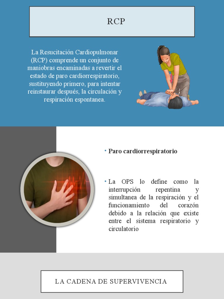 RCP | PDF | Reanimación cardiopulmonar | Paro cardíaco