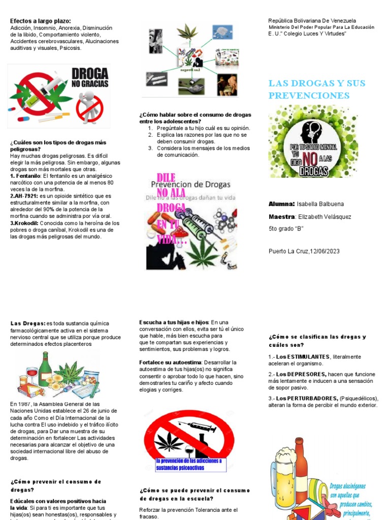 Triptico de Las Droga | PDF | Drogas | Fentanilo
