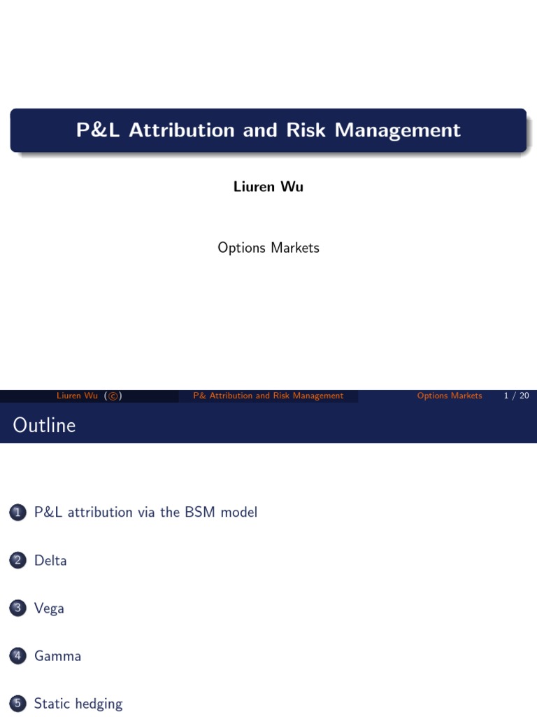 Lec 7 | PDF | Greeks (Finance) | Black–Scholes Model