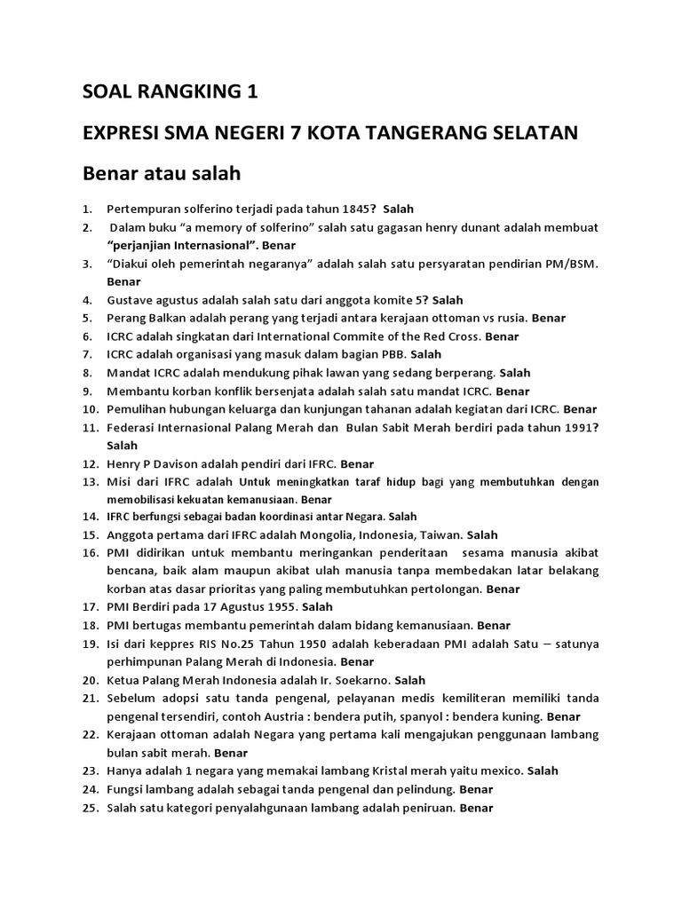 Soal Rangking 1 | PDF
