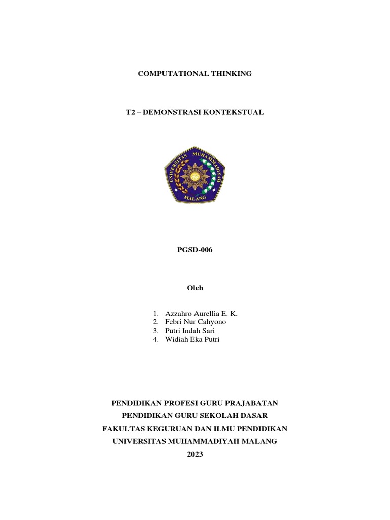 CT (T2) Demonstrasi Kontekstual - Kelompok | PDF