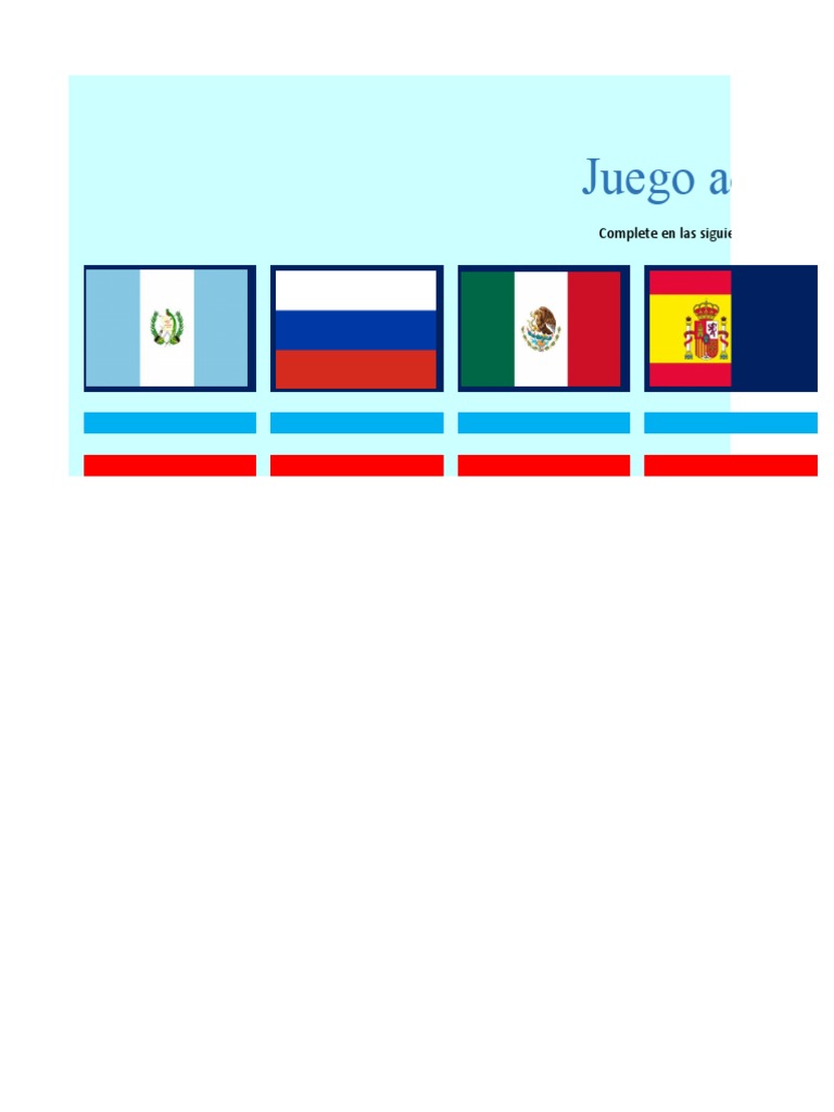 Juego Adivina La Bandera | PDF
