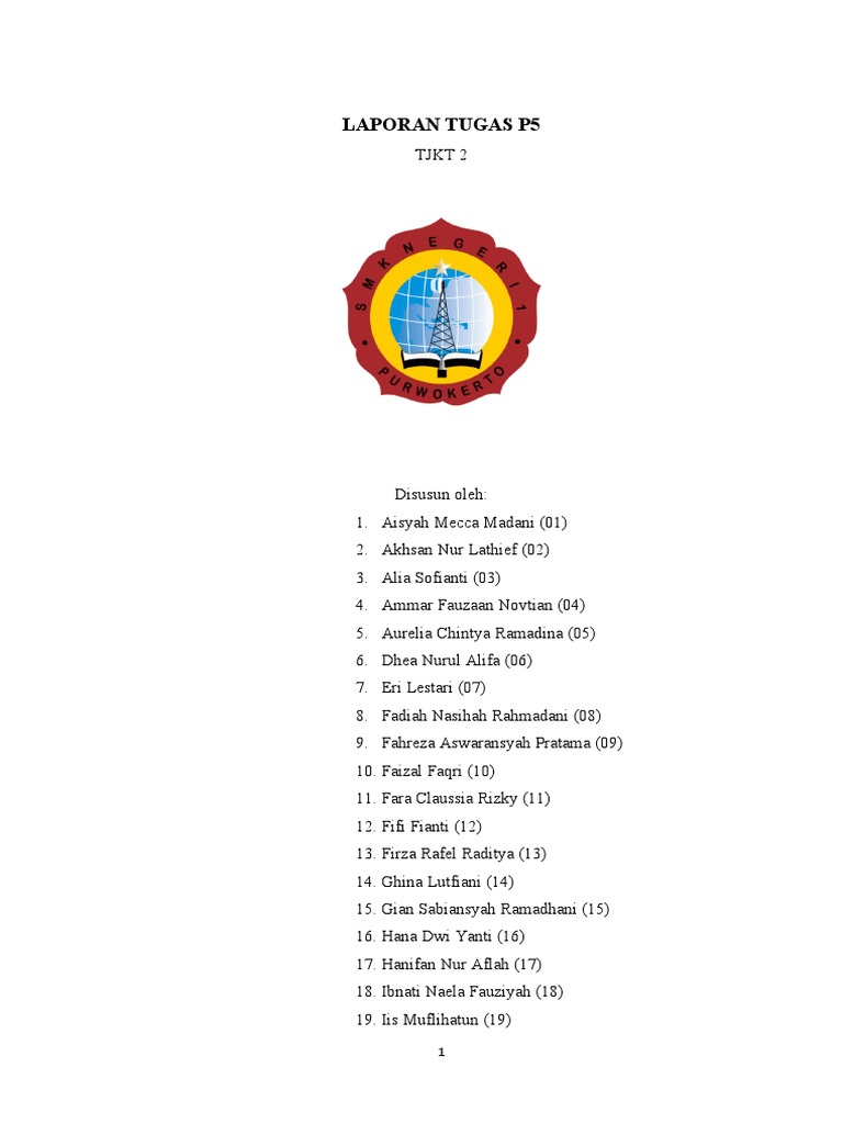 Laporan P5 X TJKT 2 | PDF