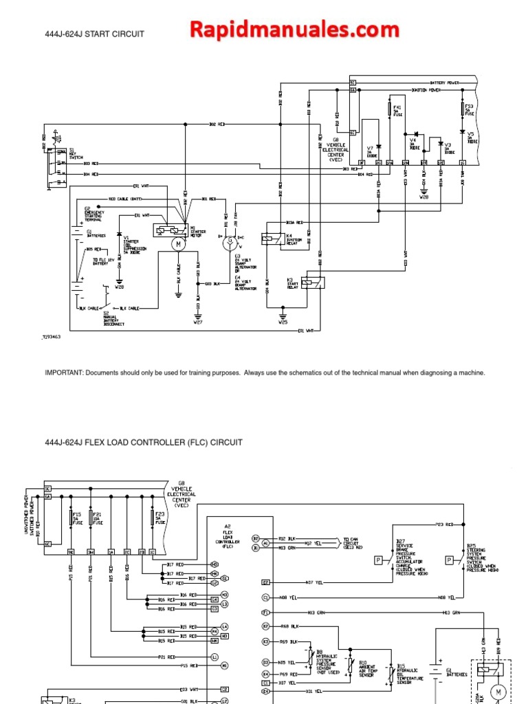 John Deere 444J, 624J Wiring Schematic Diagrams | PDF