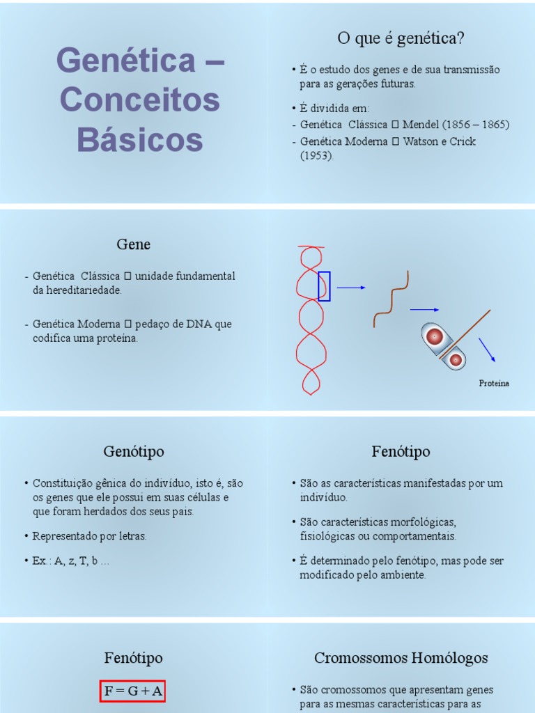 Genética - Conceitos Básicos | PDF | Zigosidade | Gene Genética - Conceitos Básicos | PDF | Zigosidade | Gene