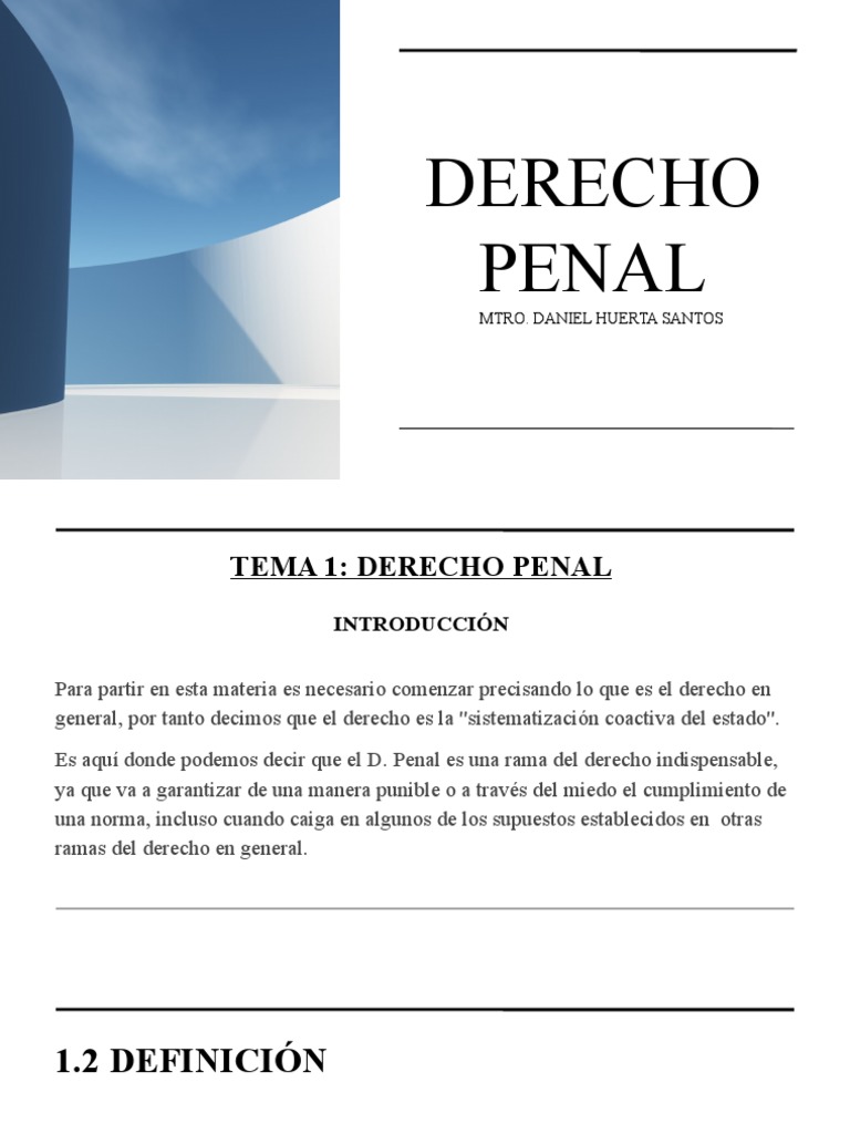 PRESENTACION DERECHO PENAL | PDF